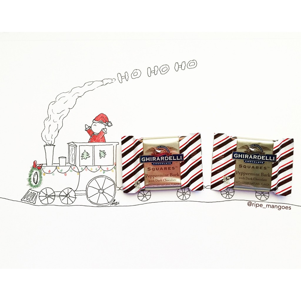 Peppermint Train - Illustration by Ripe Mangoes by Love Pabalate